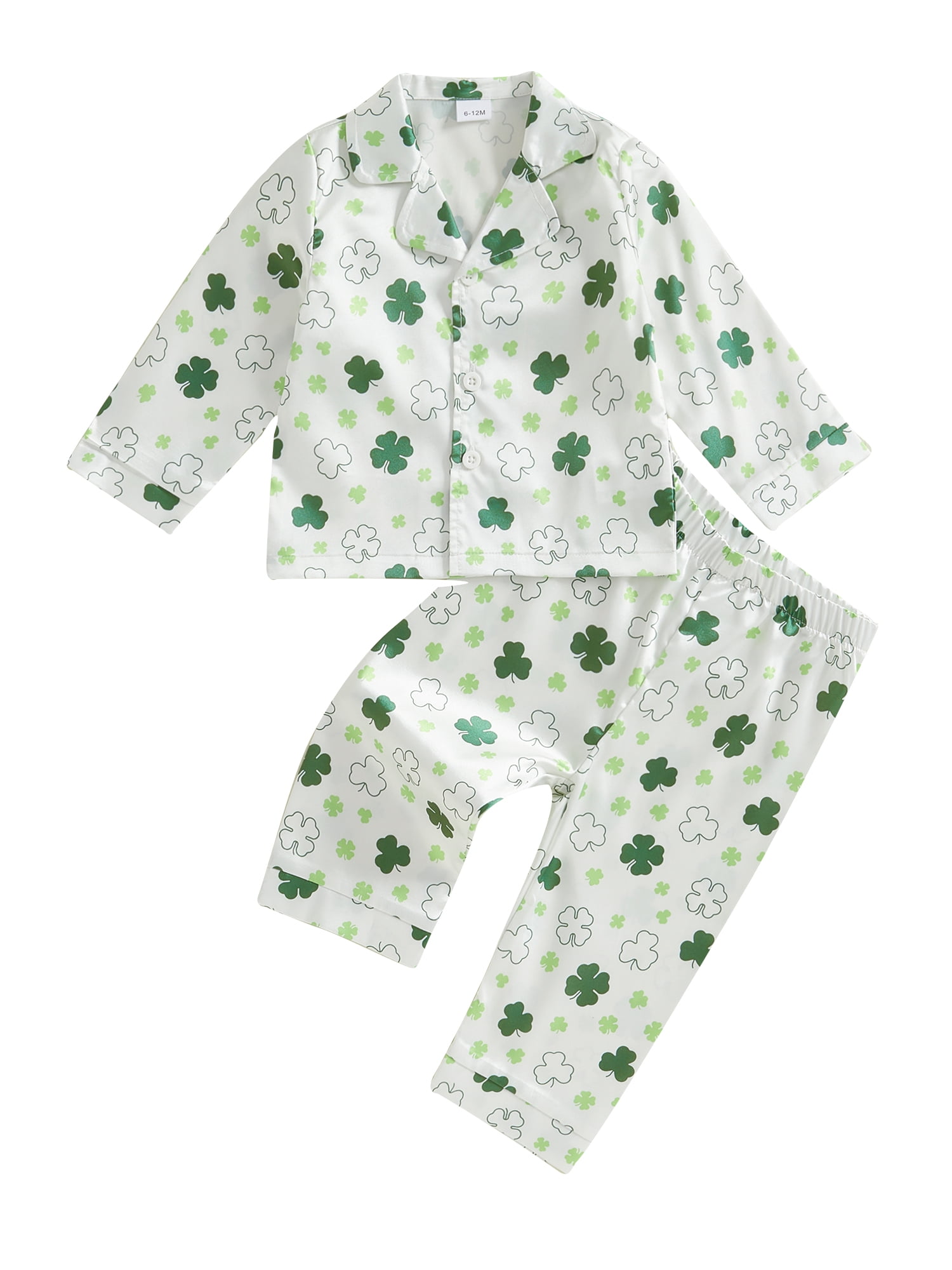 aturustex Little Girls Irish Satin Pajamas Outfits 6M 12M 18M 2T 3T 4T ...