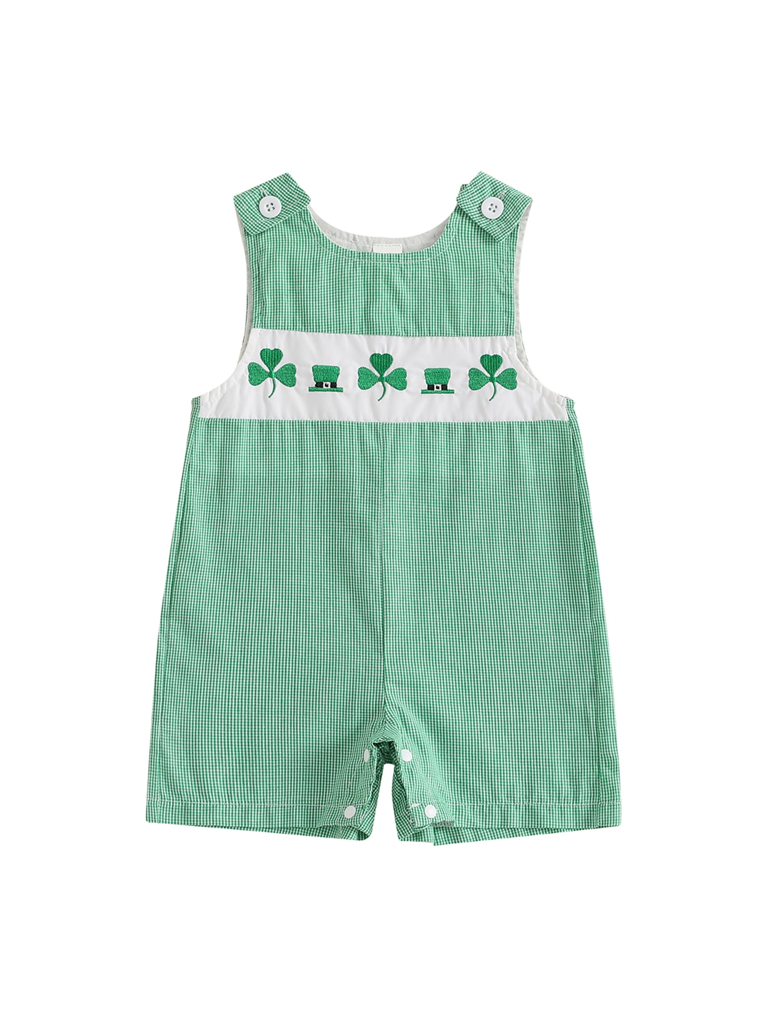 aturustex Toddler Baby Boy Ireland Romper 0-24M Infant Clover Plaid ...