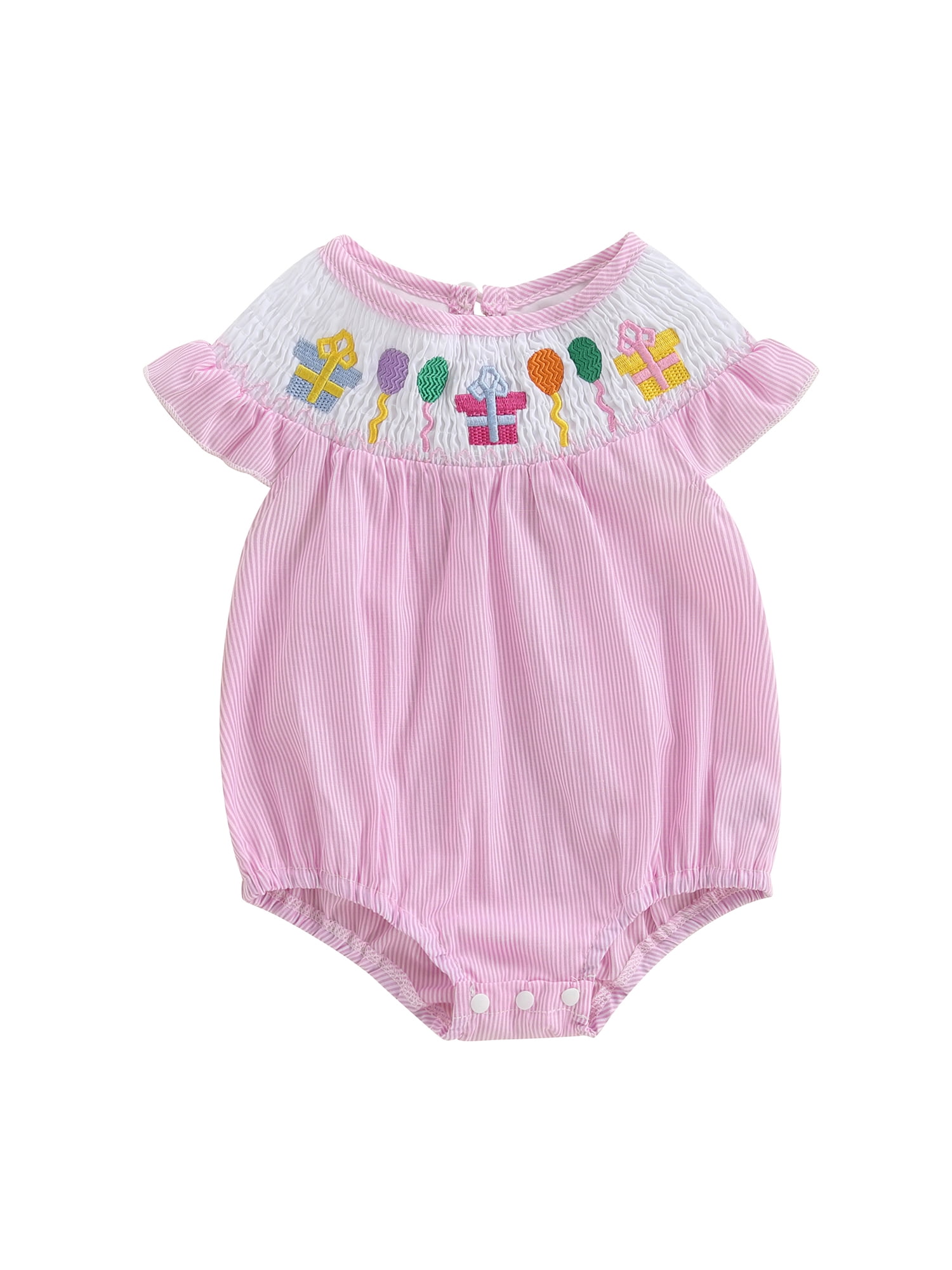 aturustex Toddler Baby Girl Birthday Bubble Romper Outfits 0-18M Infant ...