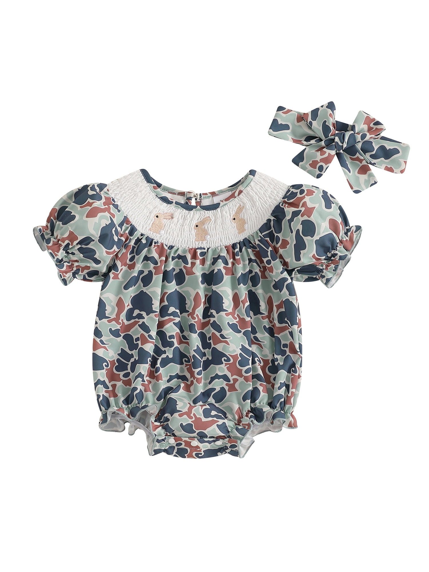 aturustex Toddler Baby Girls Easter Bubble Romper Outfits 0 3M 6M 12M ...