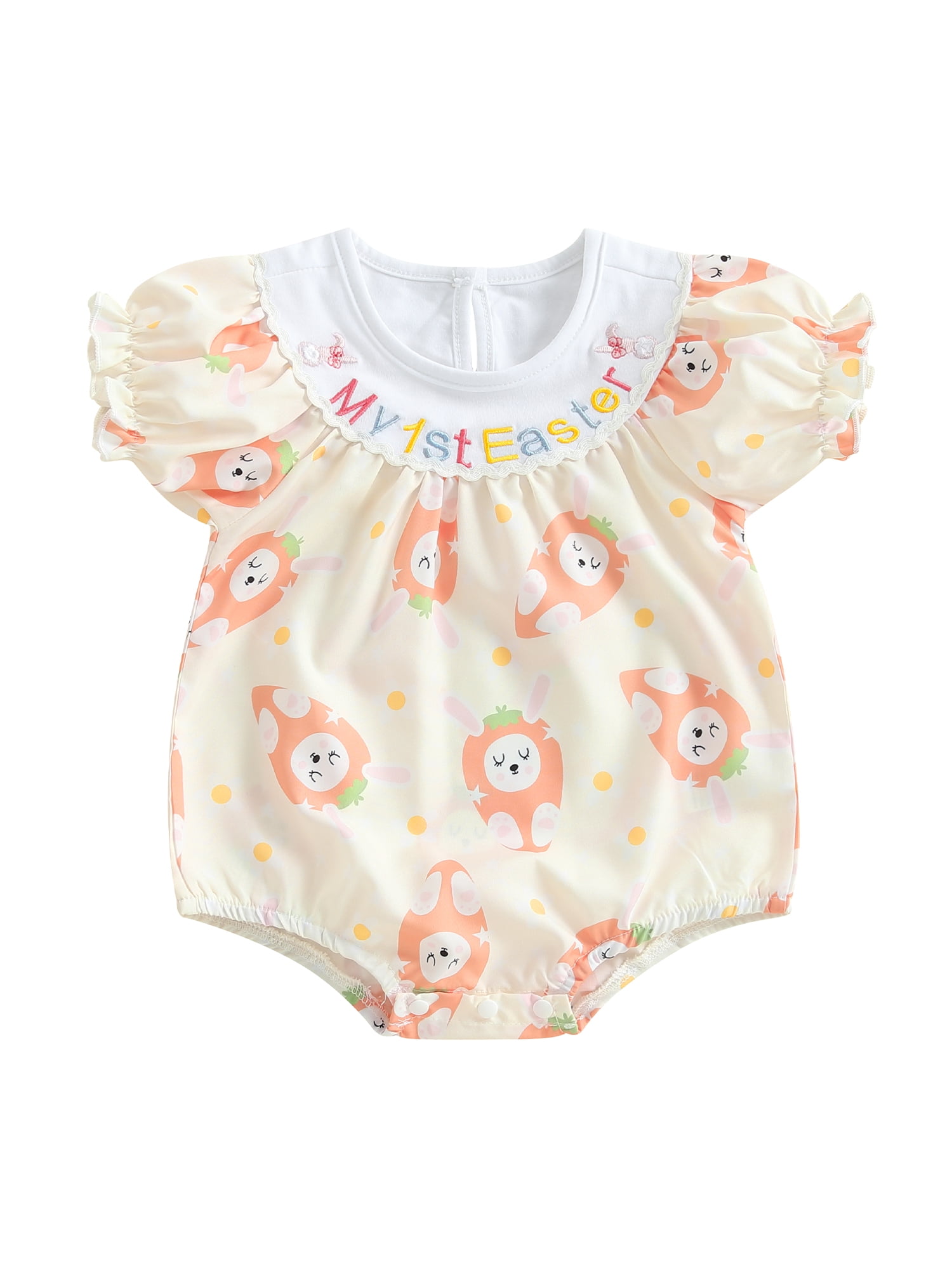 aturustex Toddler Baby Girls Easter Bubble Rompers Outfits 0 3M 6M 12M ...