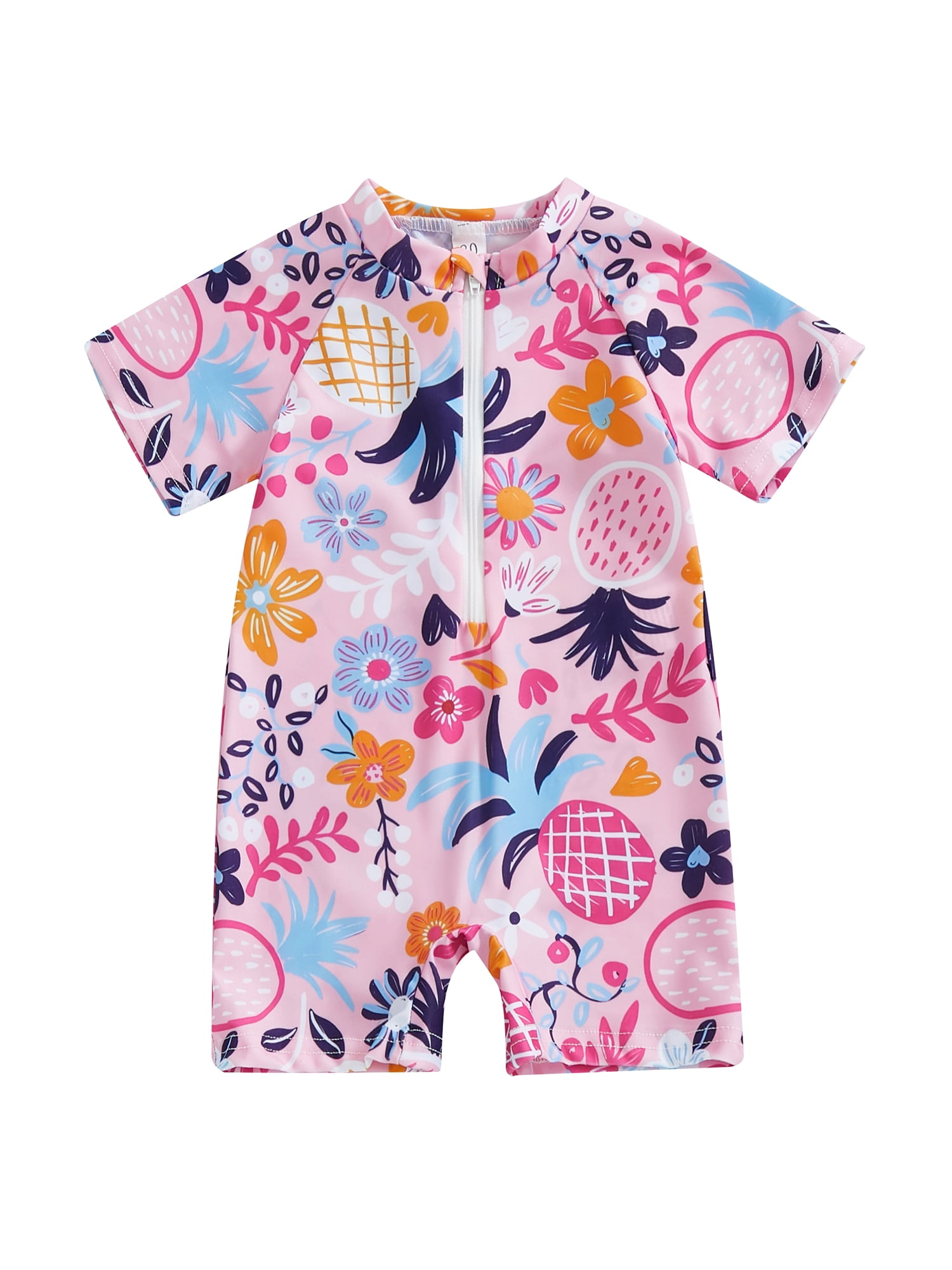 aturustex Toddler Boy Girl Rash Guard Swimsuit 0 6M 12M 18M 2T 3T Infant Baby Mock Neck Zip Up ...