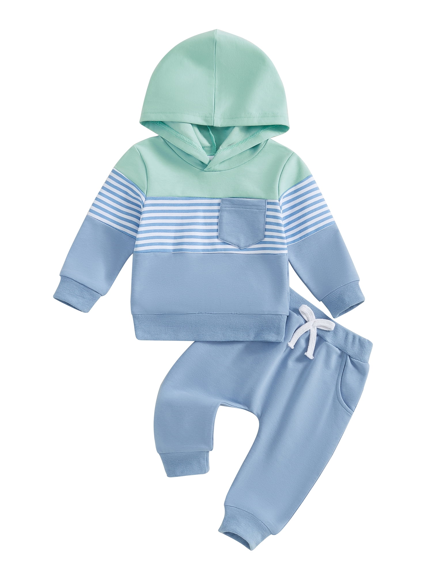 aturustex Toddler Boys 2PCS Tracksuit Outfit Sets 0-3T Infant Long ...
