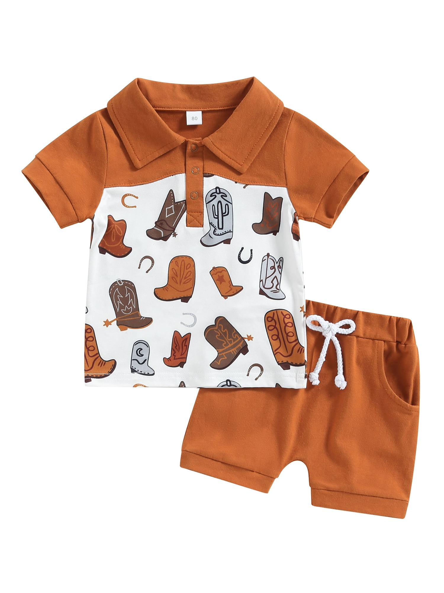 aturustex Toddler Boys Casul Clothes Set 6M 12M 18M 24M 3T 4T Print ...