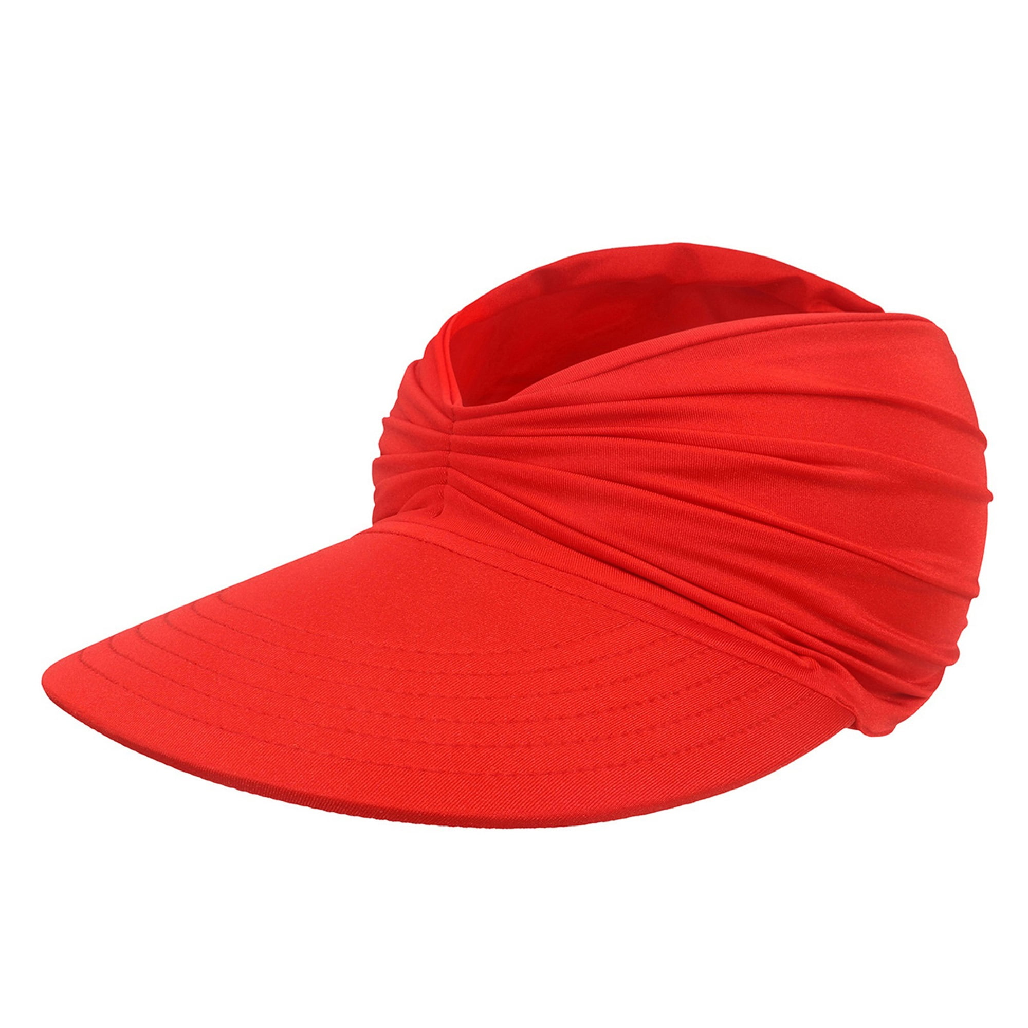 aturustex Women's Sun Visor Hats Protection Open Top Hat Wide Brim ...