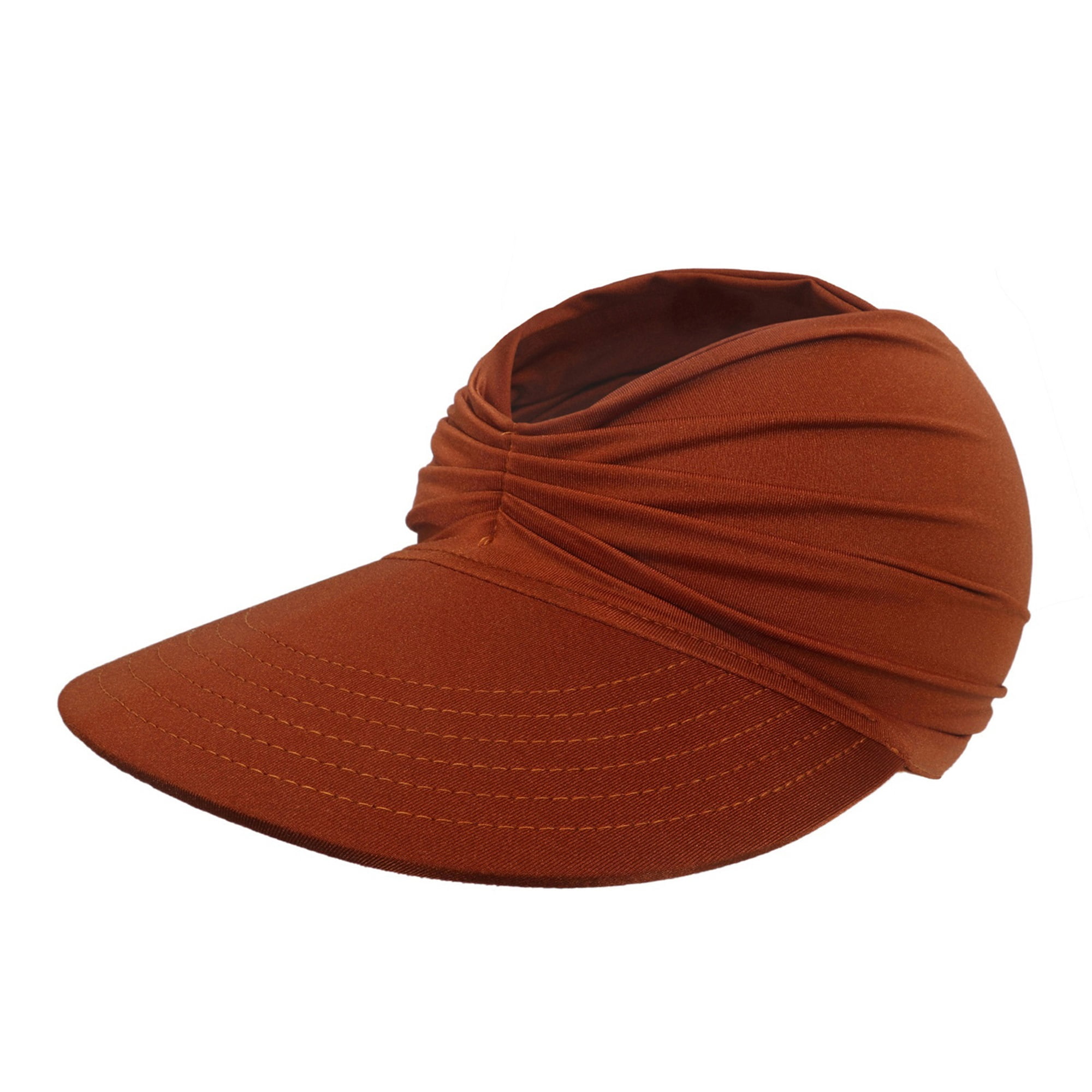 aturustex Women's Sun Visor Hats Protection Open Top Hat Wide Brim ...