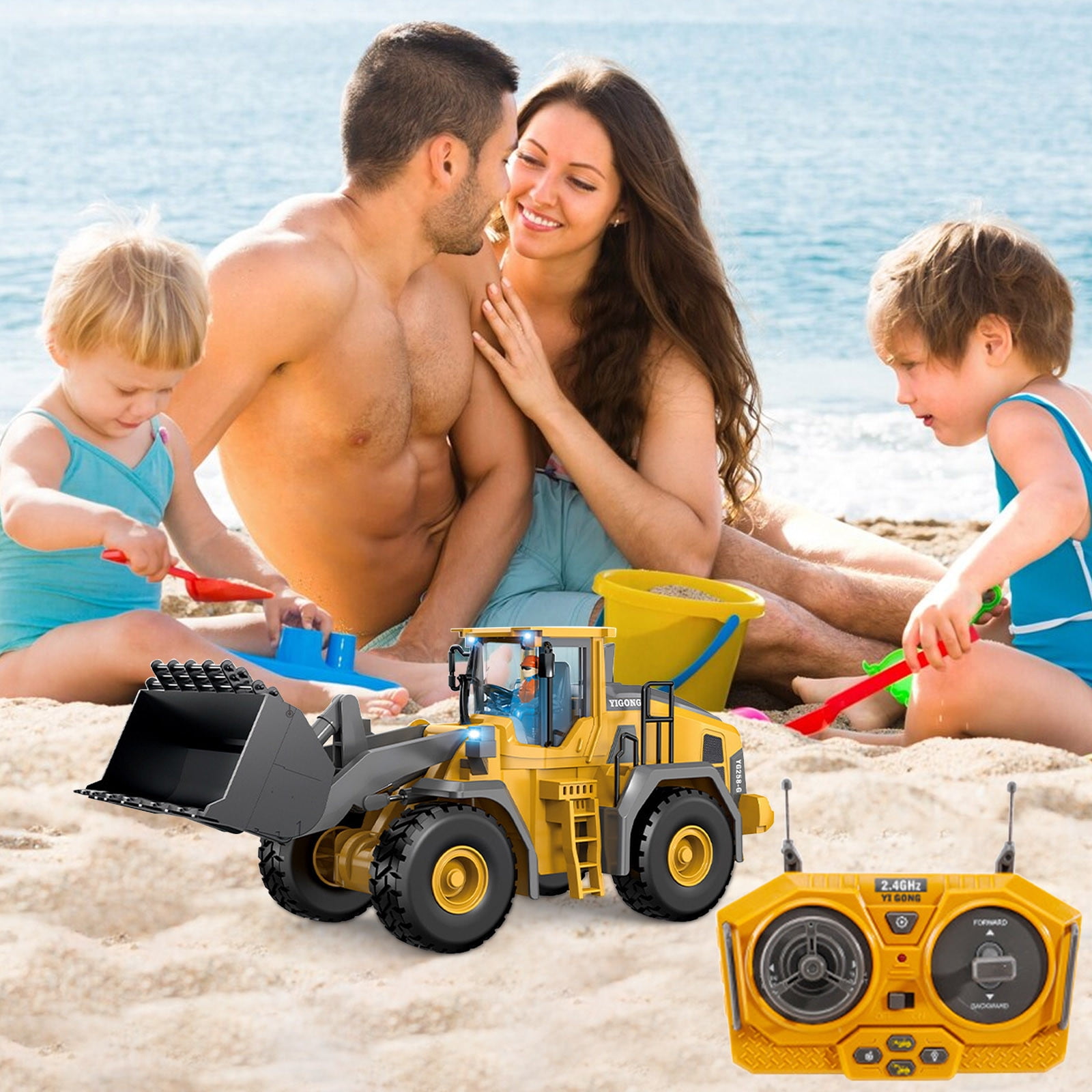 aupcxou Remote Control Construction Loader Toys for Boys,9 Channel 1:20 ...