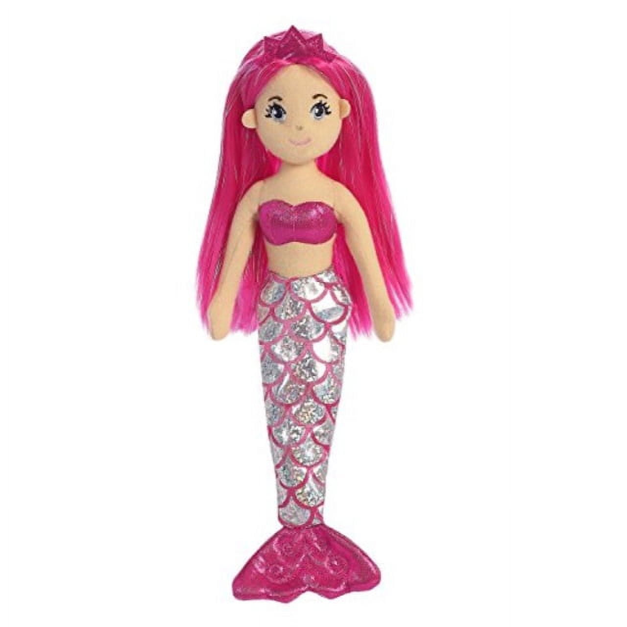 aurora world sea sparkles mermaid plush, garnet, small - Walmart.com