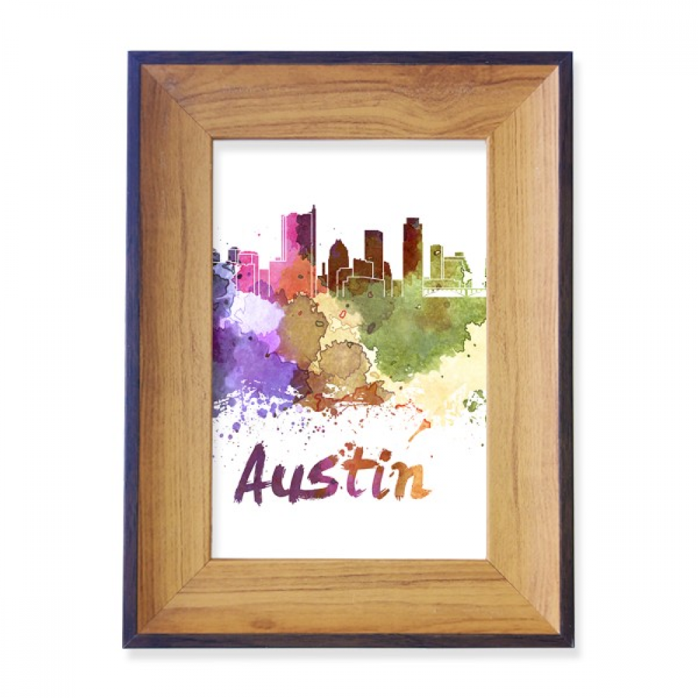 austin amecity watercolor photo frame exhibition display art desktop ...