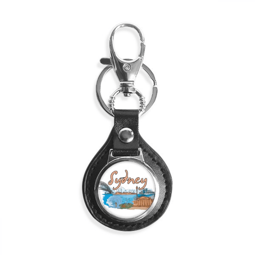 australia city sydney opera watercolor key link chain keyholder finder ...