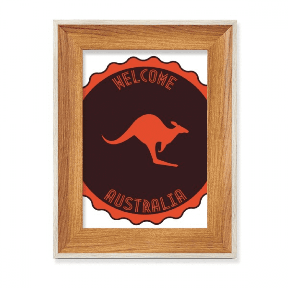 australia flavor emblem outline desktop wooden photo frame display ...