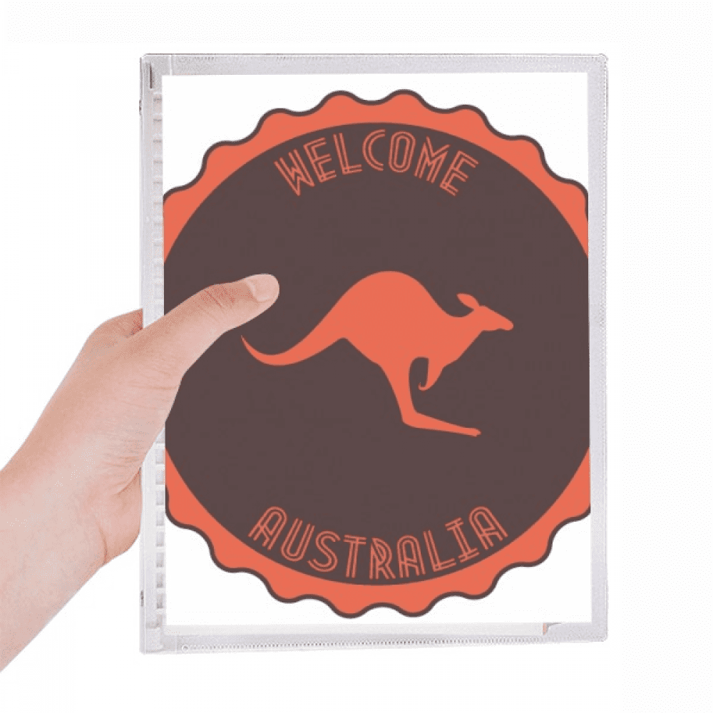 australia flavor emblem outline notebook loose diary refillable journal ...