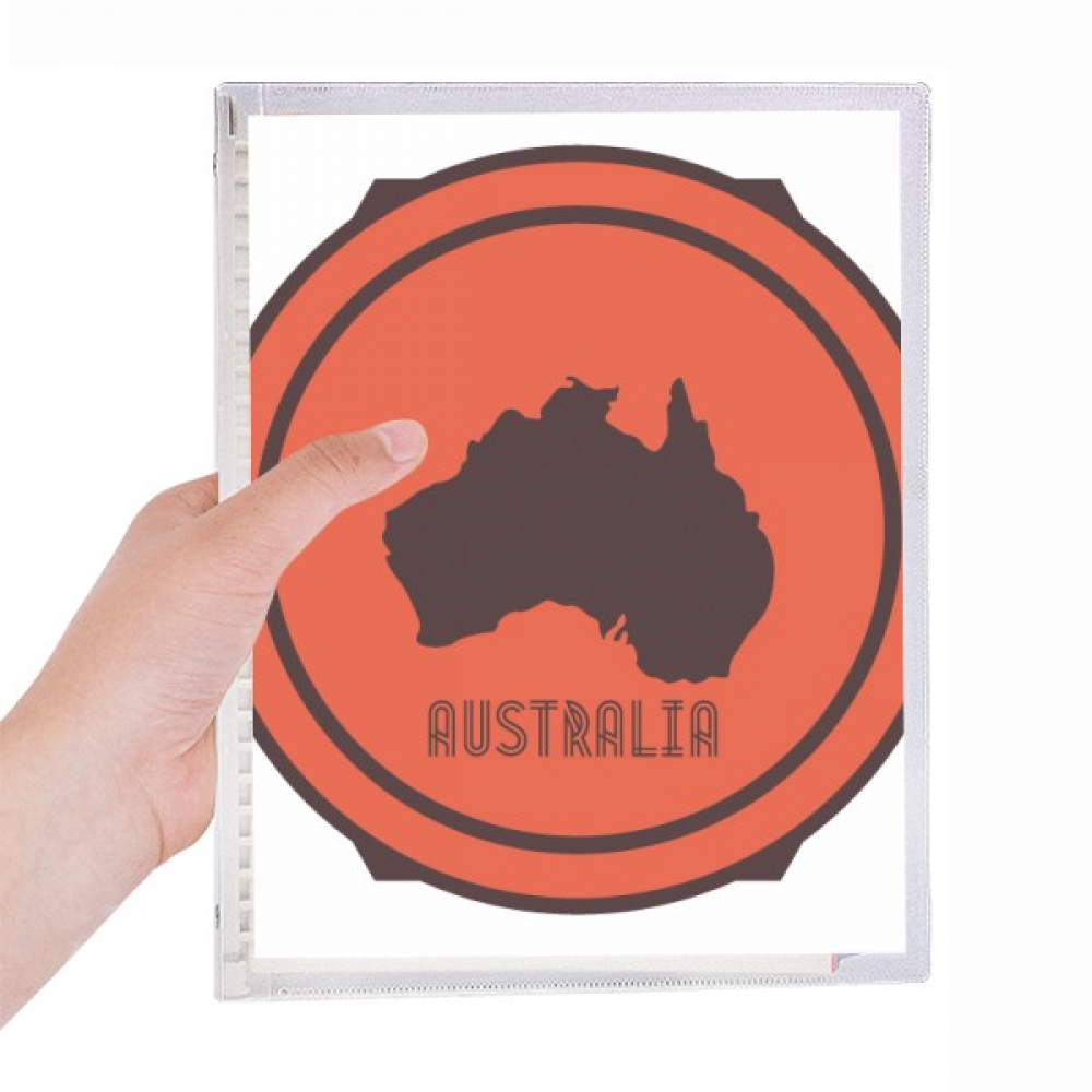 australia flavor map emblem illustration notebook loose diary ...