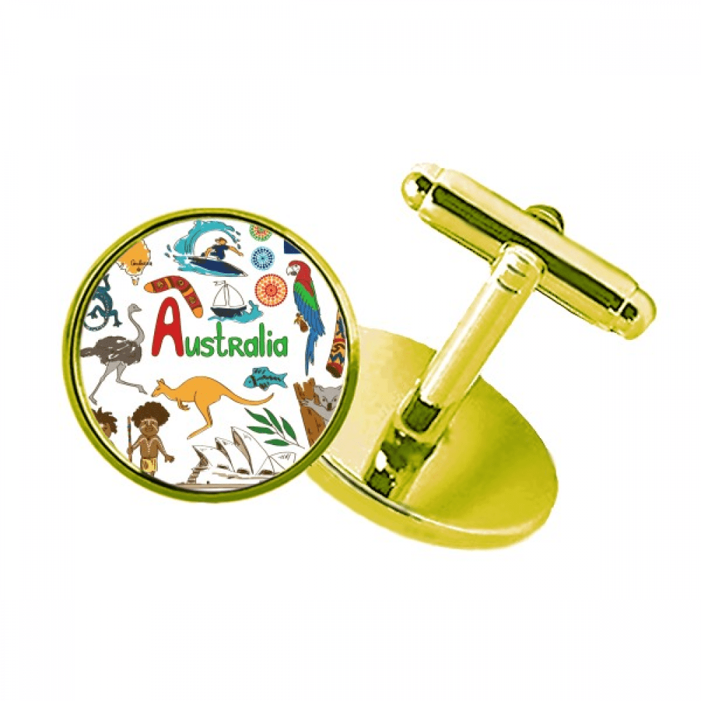 australia landscape animals national flag studded business metal ...