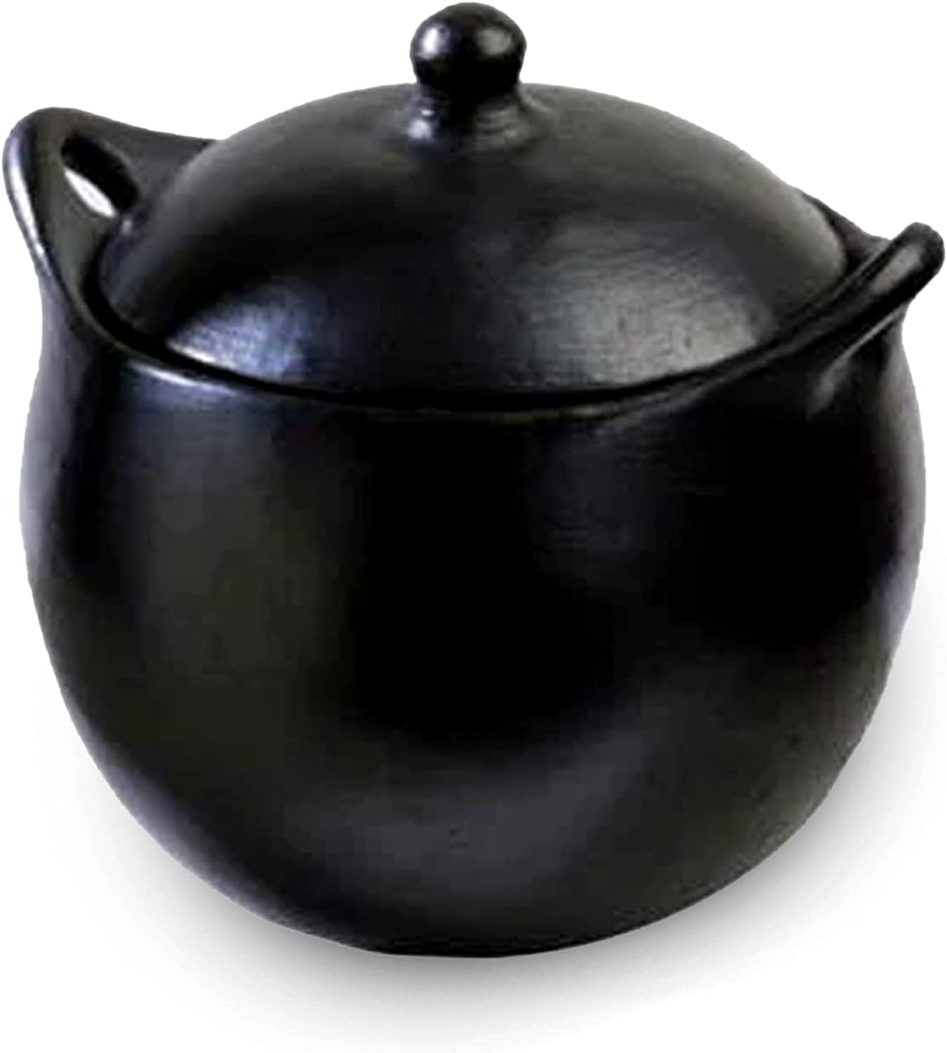 Authentic Chamba Soup & Bean Pot w/Cover - Elegant, All-Natural Black ...