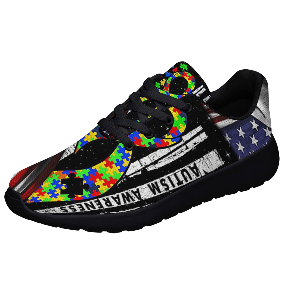 autism awareness Shoes Sneakers for Women Men Black Size 8.5 - Walmart.com