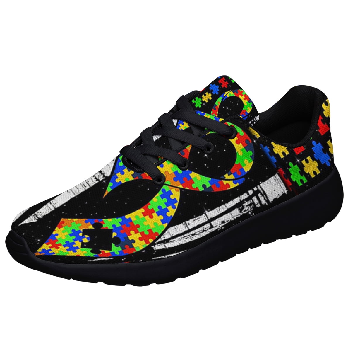 autism awareness Shoes Sneakers for Women Men Black Size 9 - Walmart.com
