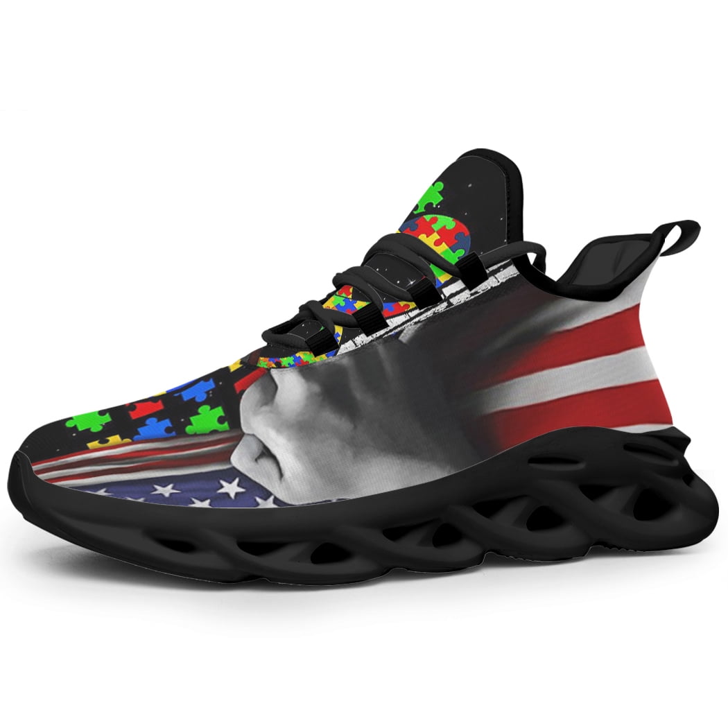 autism awareness Shoes Trail Running Shoe Non-Slip Breathable ...