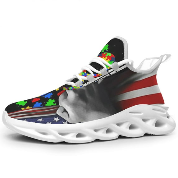 autism awareness Shoes Trail Running Shoe Non-Slip Breathable ...