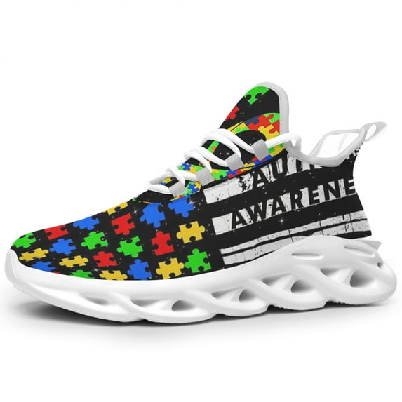autism awareness Shoes Trail Running Shoe Non-Slip Breathable ...