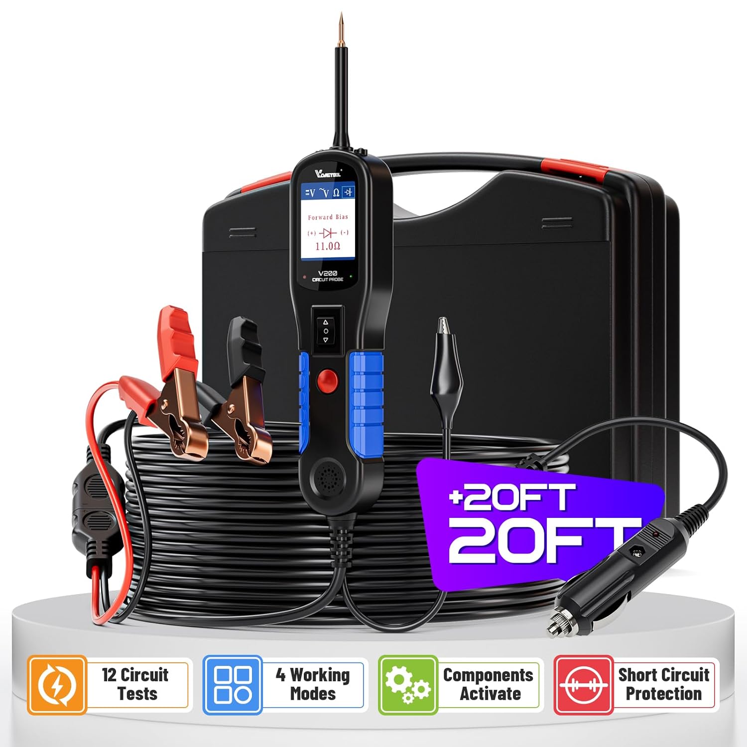 automotive circuit tester **v200 power circuit probe kit, 12v-24v ...