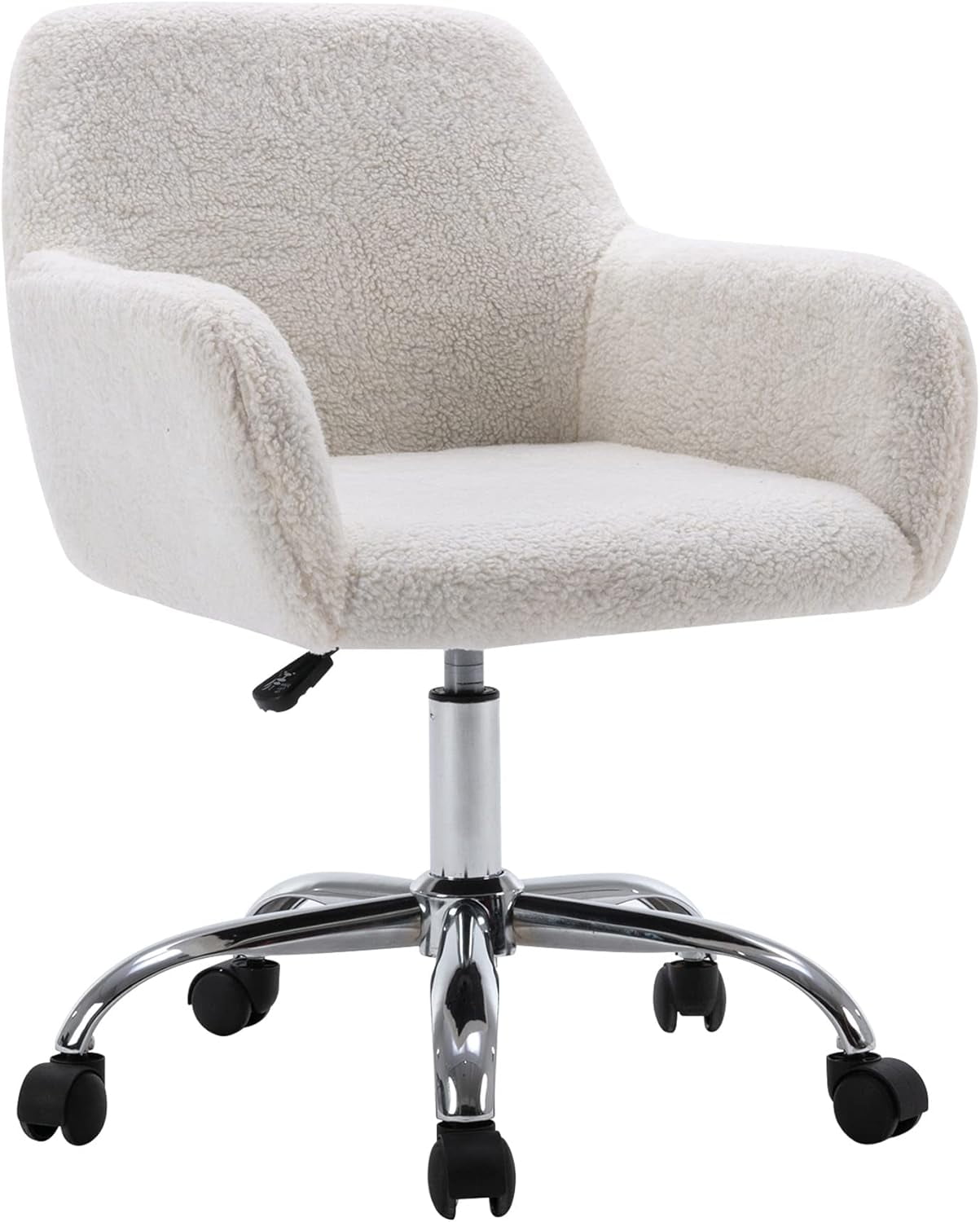 aux Fur Vanity Makeup Desk Chair, Comfy Fluffy Swivel Modern Leisure ...