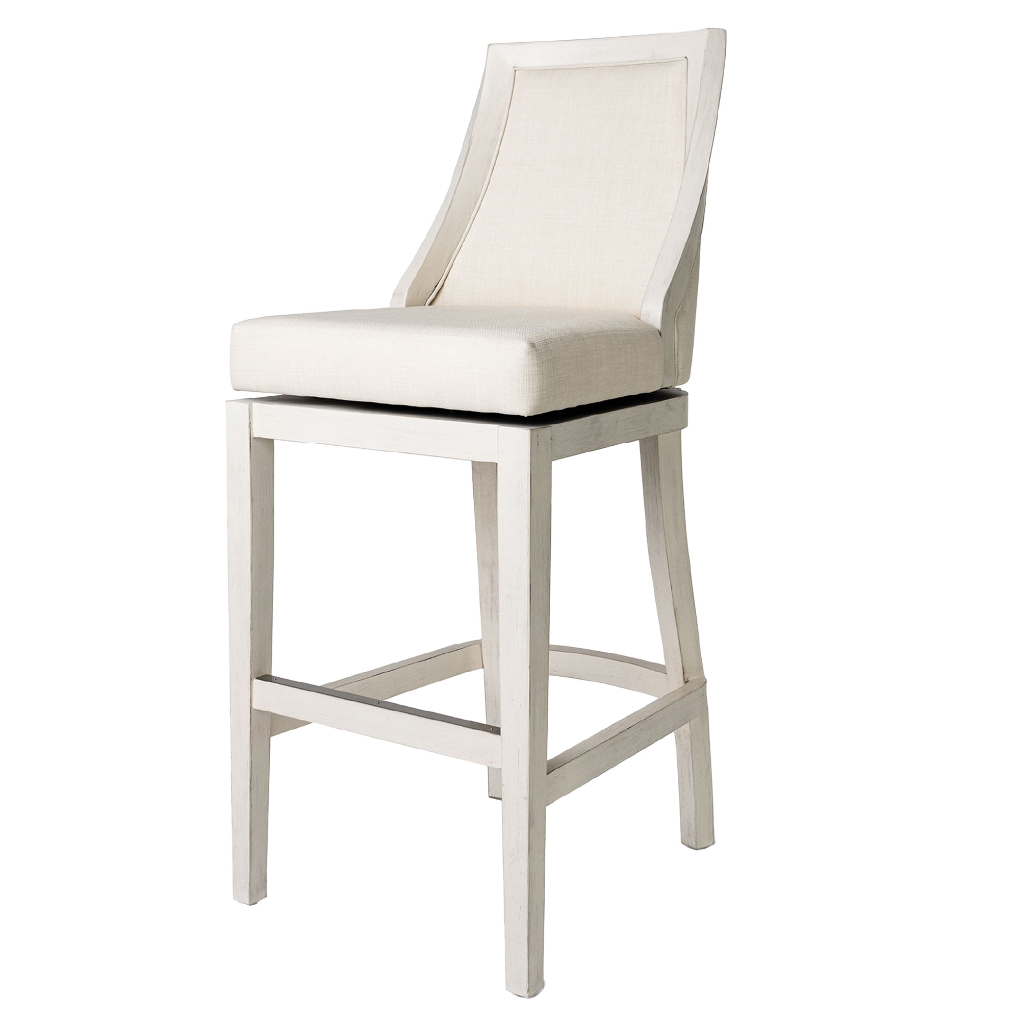 Open Box aven Lane Vienna High-Back Kitchen Swivel Stool, White Oak ...