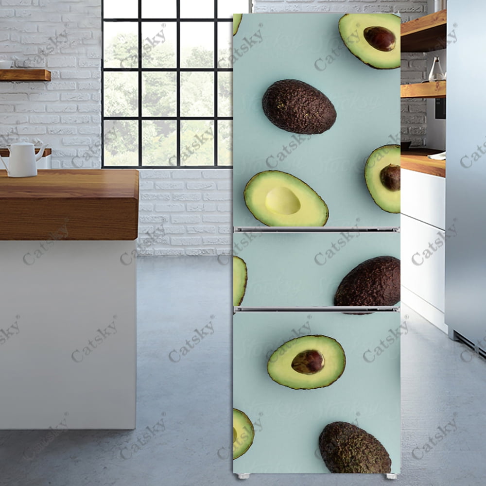 avocado Fridge Stickers Fridge Door Sticker Stickers Floral Vinyl ...