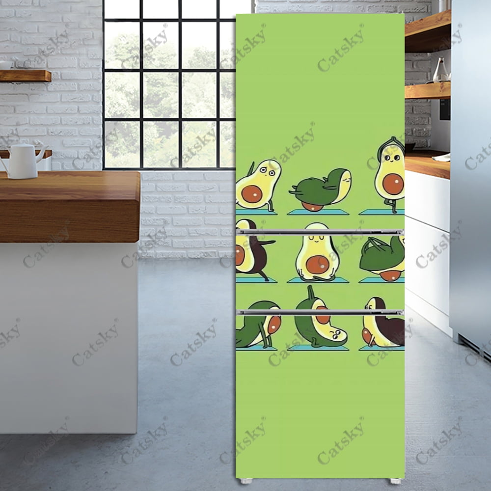 avocado Fridge Stickers Fridge Door Sticker Stickers Floral Vinyl ...