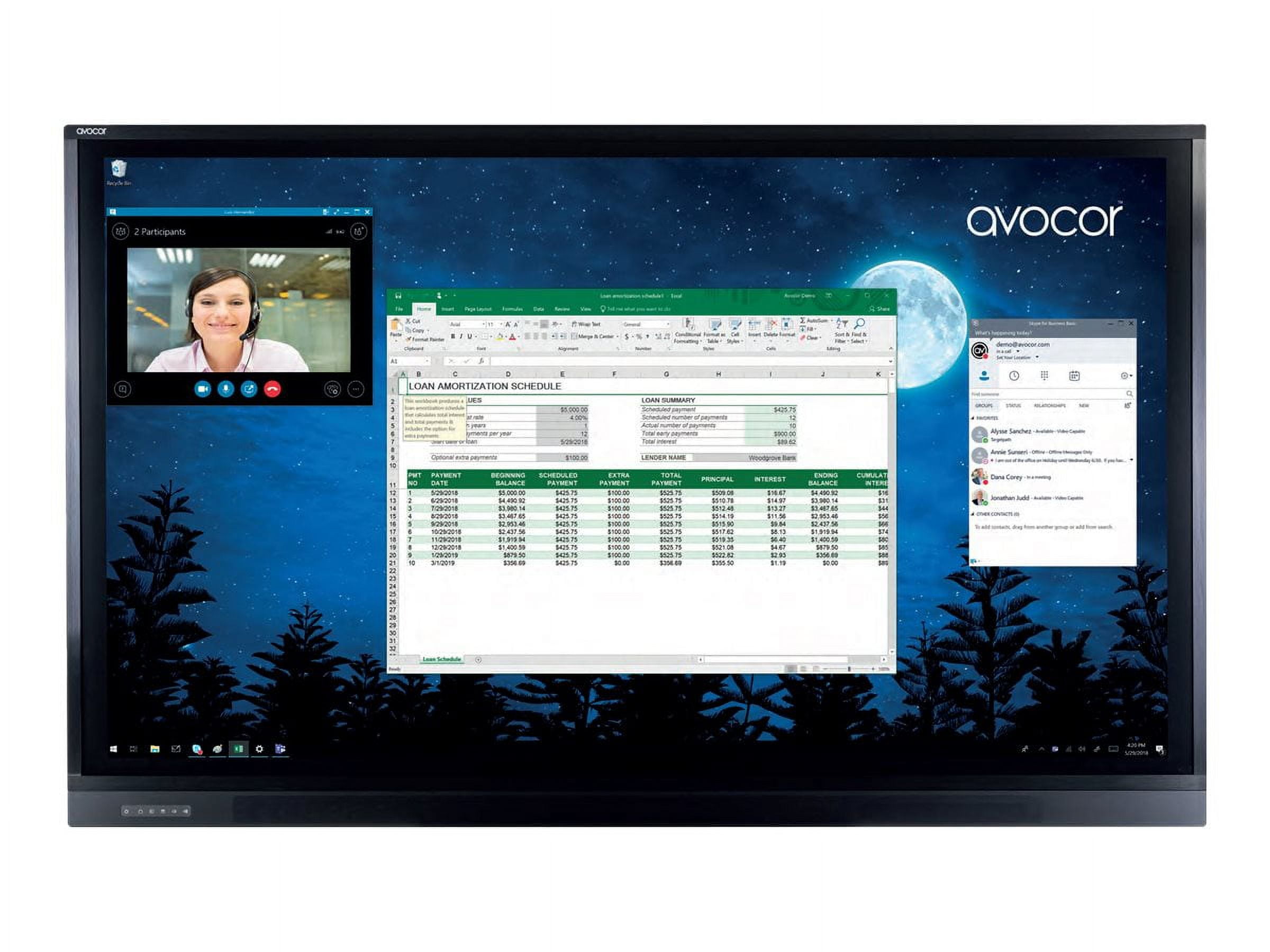 avocor AVF-8650 86" Class LCD Touchscreen Monitor, 16:9, 8 ms - Walmart.com