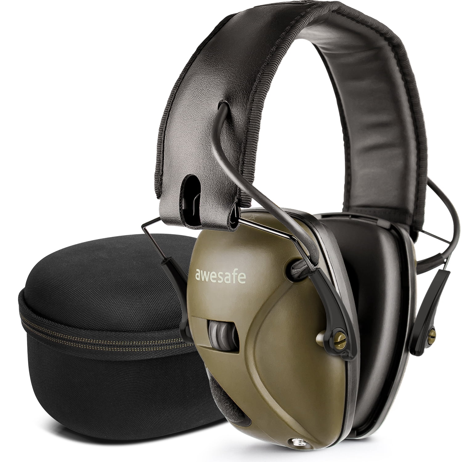 awesafe Electronic Shooting Hearing Protection Earmuffs Comes with Hard ...