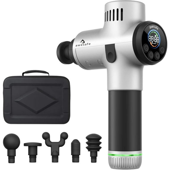 awesafe Handheld Deep Tissue Percussion Muscle Massager - Quiet Motor ...