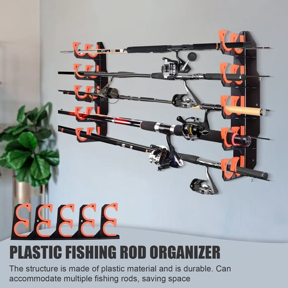 awjaisca 1/2/3 Sets Wall Mount Fishing Rod Holder with Mounting Screws ...