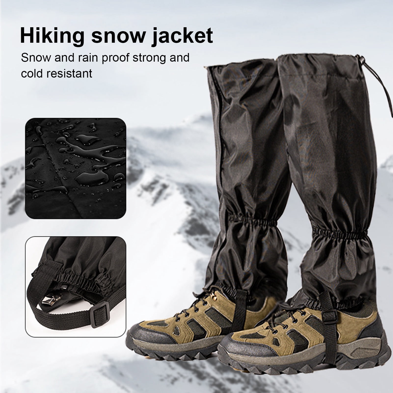 awjaisca 1 Pair Outdoor Leg Gaiter Adjustable Men Women Hiking Climbing ...