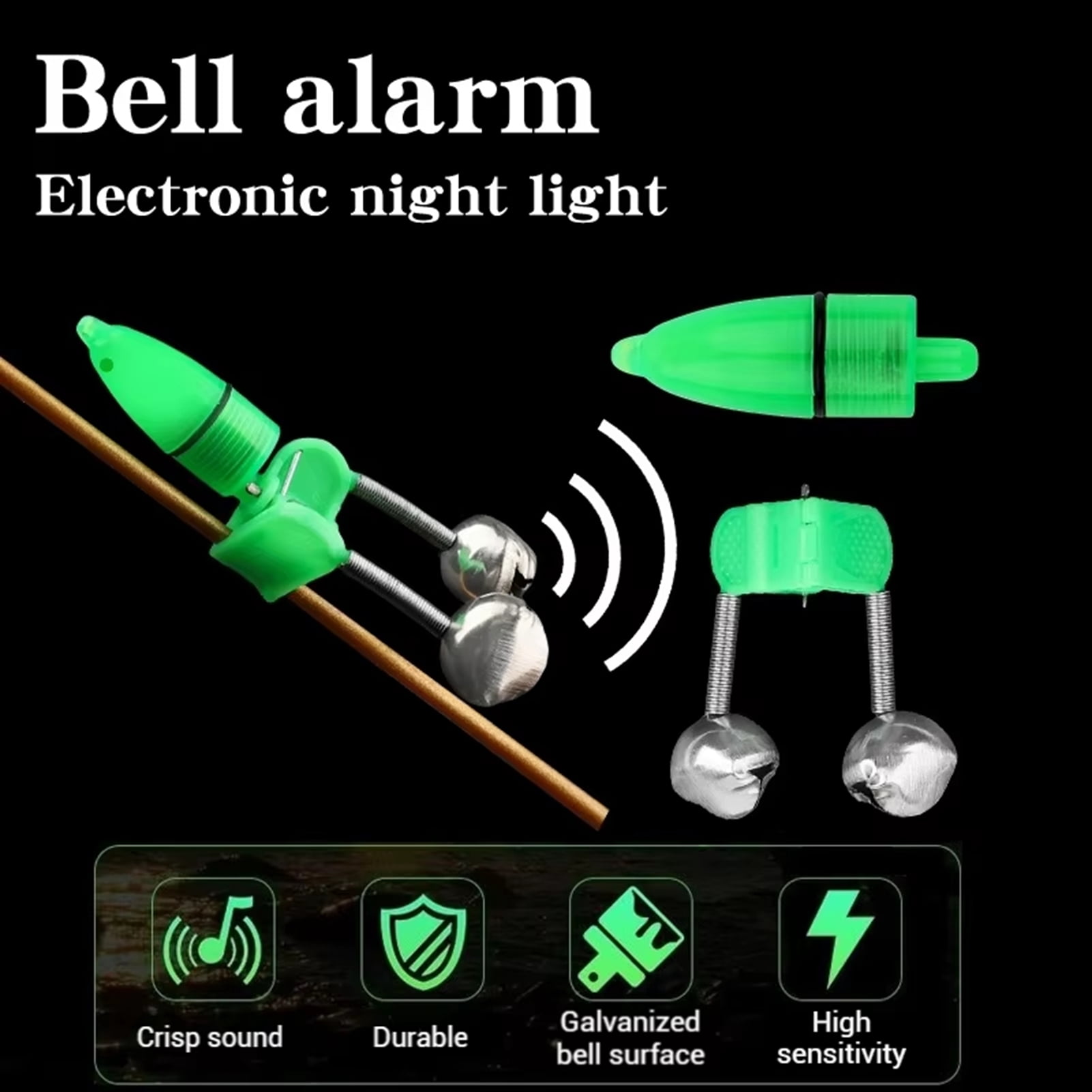 awjaisca 10Pcs Fishing Bite Alarms High Sensitivity Loud Sound ...