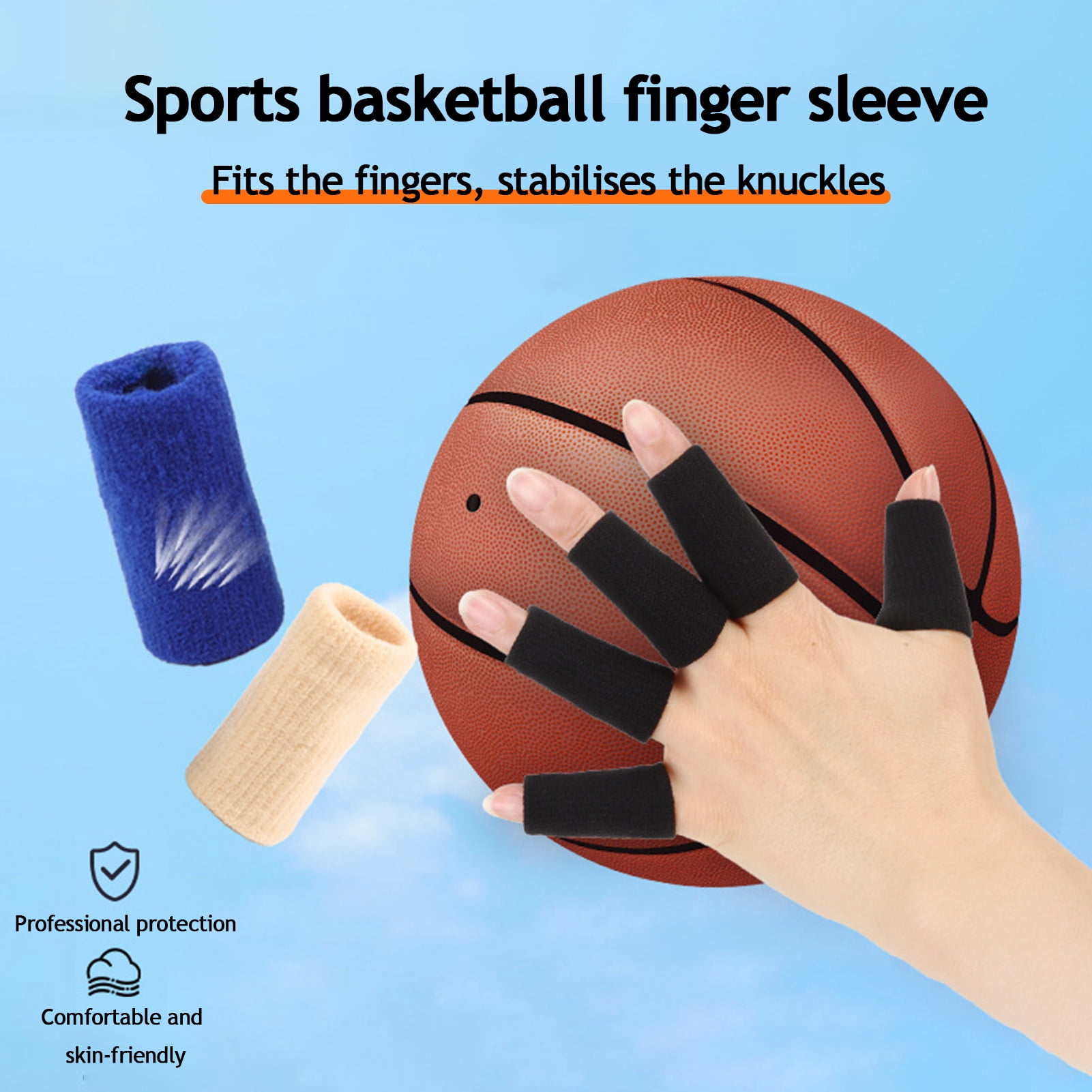 awjaisca 10Pcs Sports Finger Sleeves Arthritis Pain Relief Compression ...