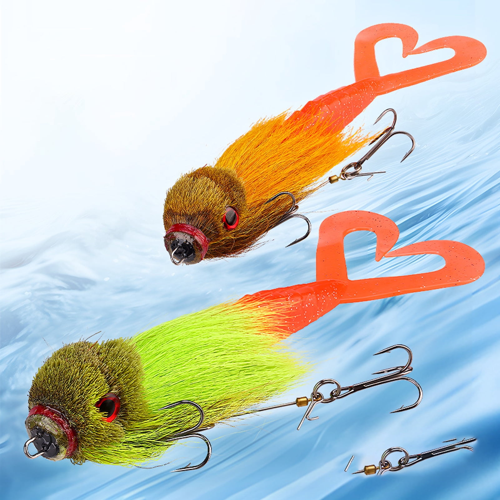 awjaisca 21CM/40G Mouse Deer Artificial Lure with Feathered Bird Head ...