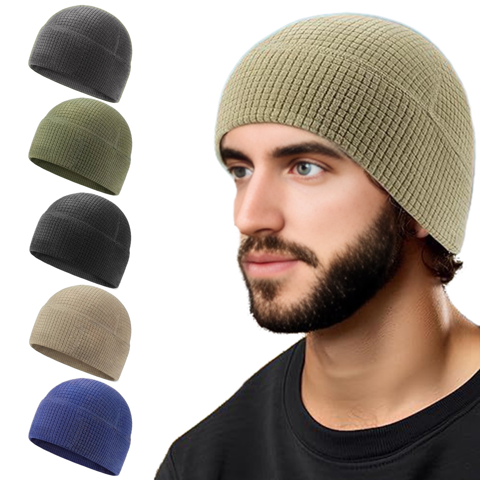 awjaisca Autumn Winter Knitted Skull Cap Men Women Warm Thermal Hat ...