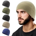 awjaisca Autumn Winter Knitted Skull Cap Men Women Warm Thermal Hat ...