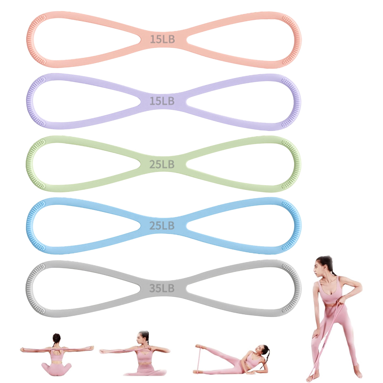 awjaisca Figure 8 Exercise Resistance Band Arm Shoulder Stretch ...