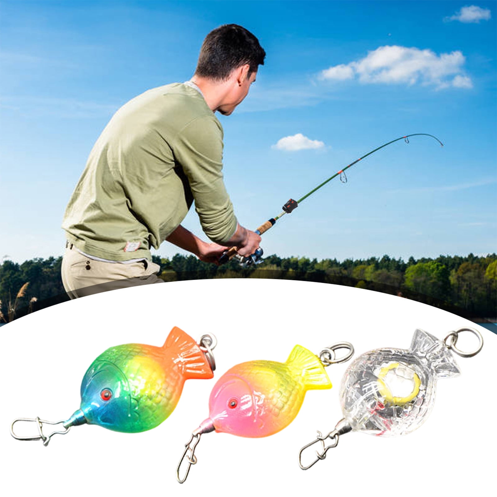 awjaisca LED Light-up Fishing Lure, Waterproof Fish Attractor Light ...
