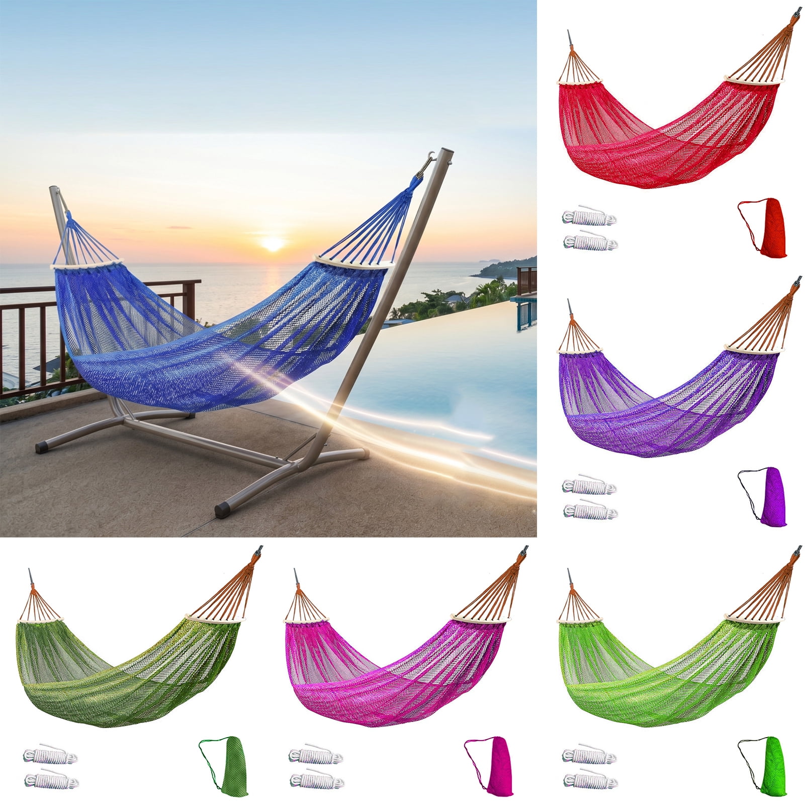 awjaisca Outdoor Hammock with Carry Bag Portable Heavy Duty Single ...
