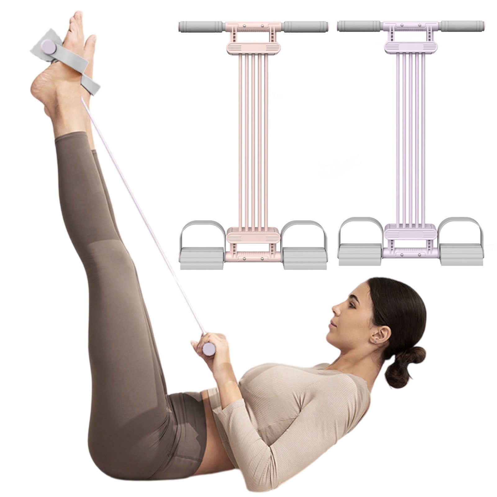 awjaisca Pedal Resistance Band with Handle, Adjustable Abdomen Waist ...