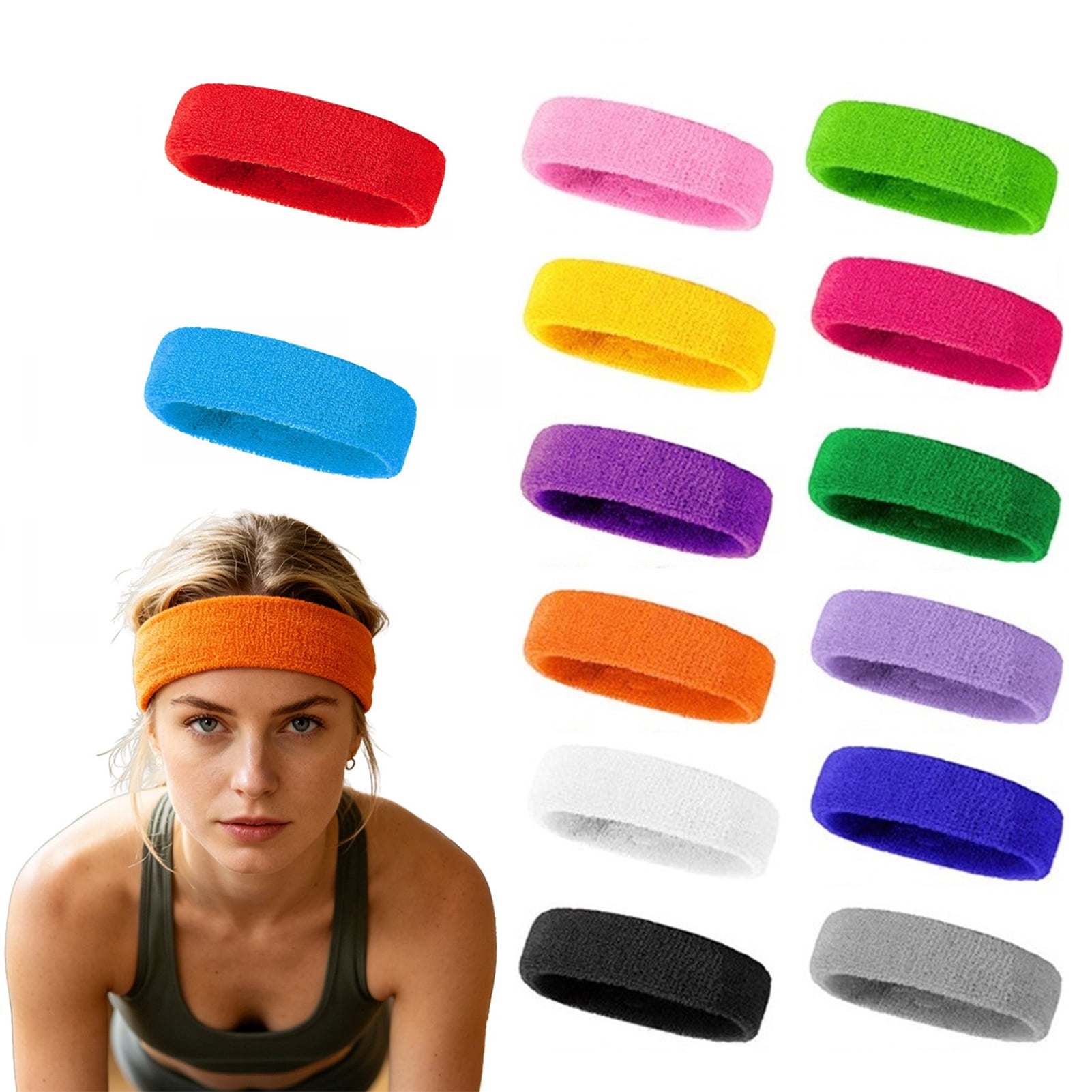 awjaisca Sports Headband Quick Sweat Absorbing Headband Elastic Anti ...