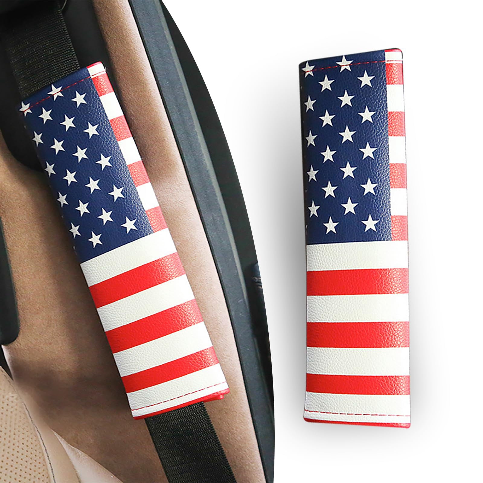 awlbed 1 PC Car STF9 Seat Belt Shoulder Protector, American Flag Design ...
