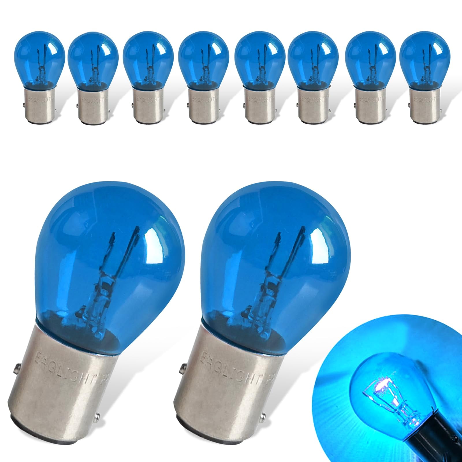 awlbed 10 PCS Car STF9 Halogen Brake Light, Double and Low Foot BAY15D ...