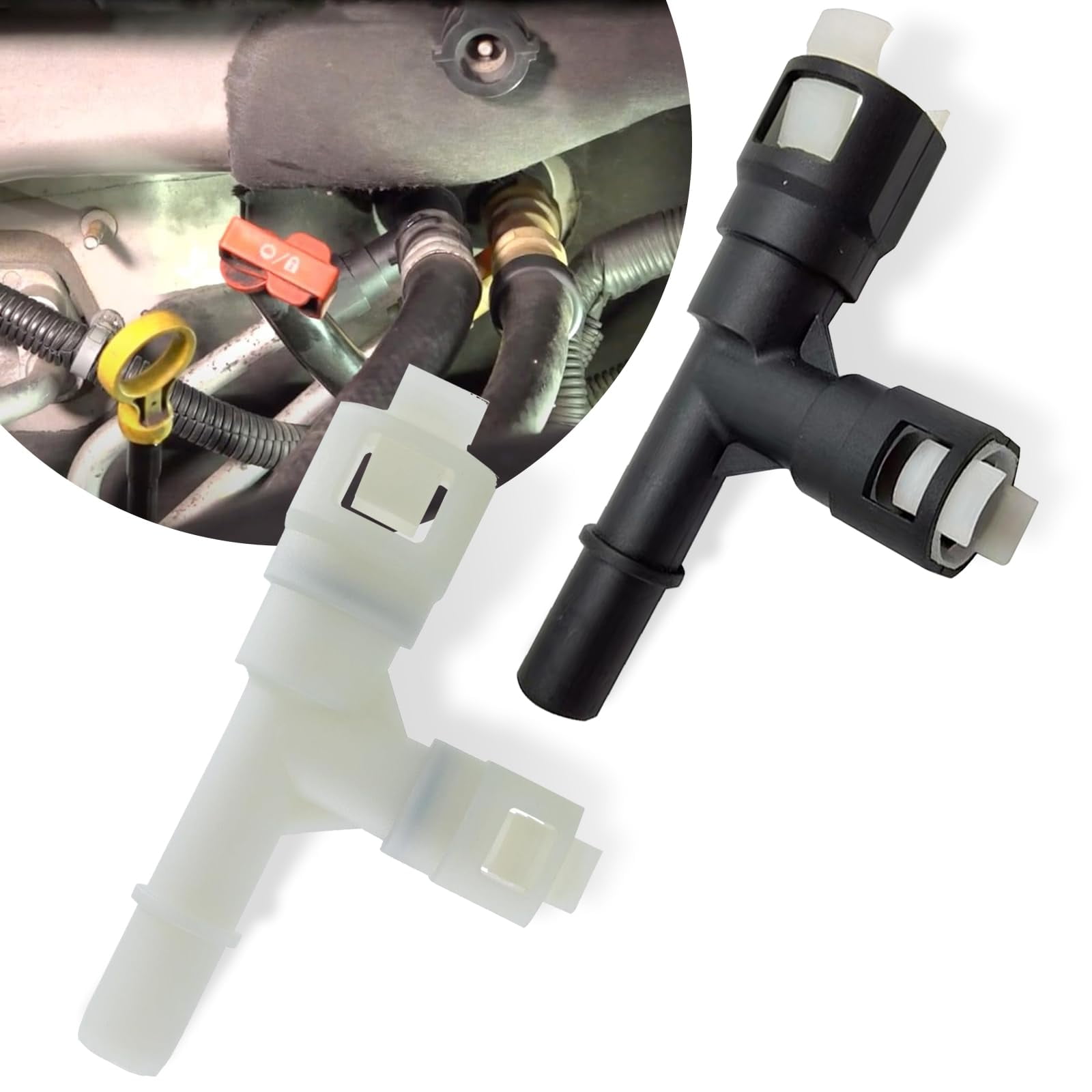 awlbed 2 PCS Car Heater Inlet Hose Joint, Plastic Cooling Connector ...