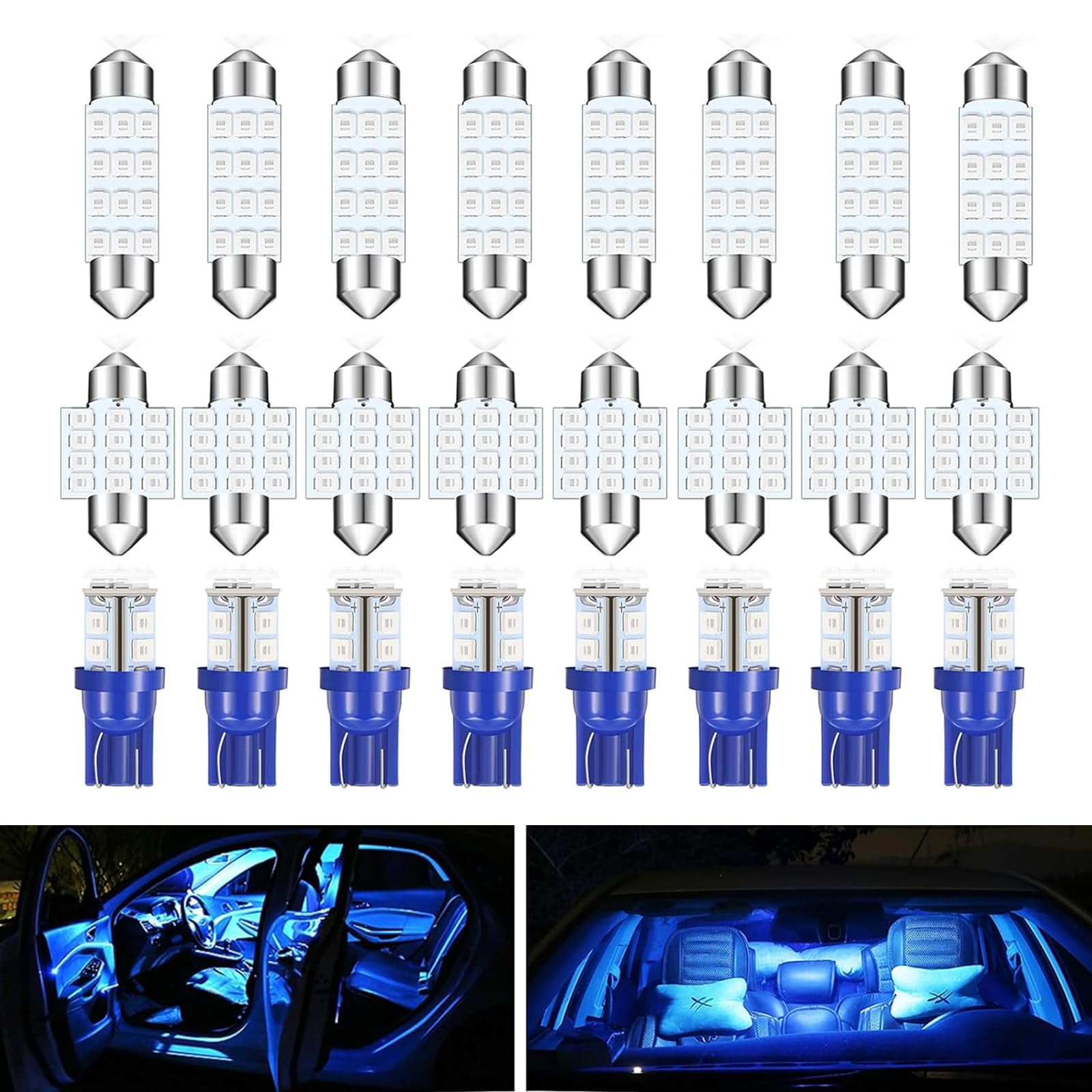 awlbed 24 PCS T10 MMF7 Car LED Width Indicator Light, Waterproof ...