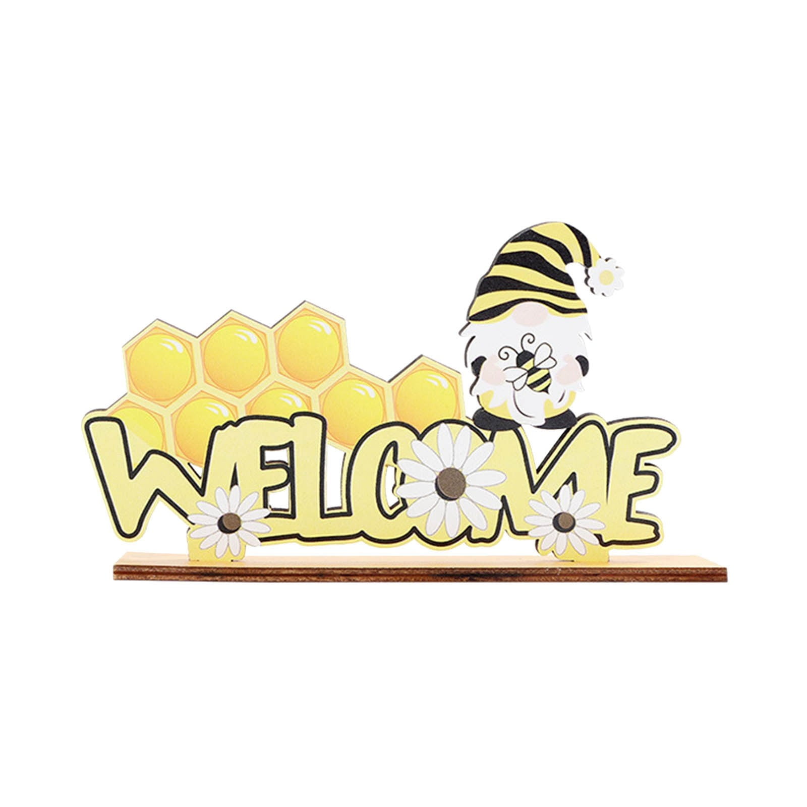 awzxde Home Decor Festival Desktop Wooden Ornament Rustic Craft ...