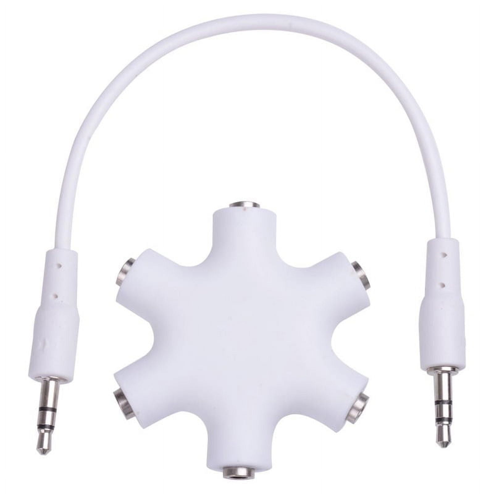 axGear 3.5mm 6 Ports Multi Headphone Jack Splitter Adapter, 1 to 5 Way ...